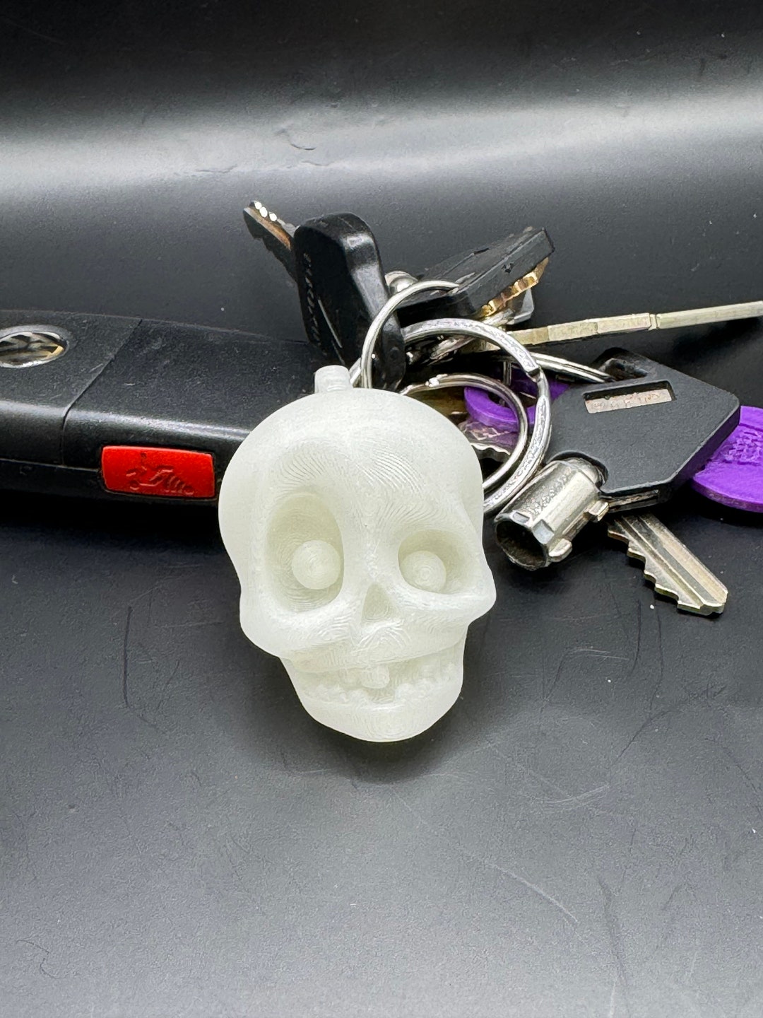 Skull Keychain/skeleton Head/halloween Keychain/holiday/multiple Colors ...