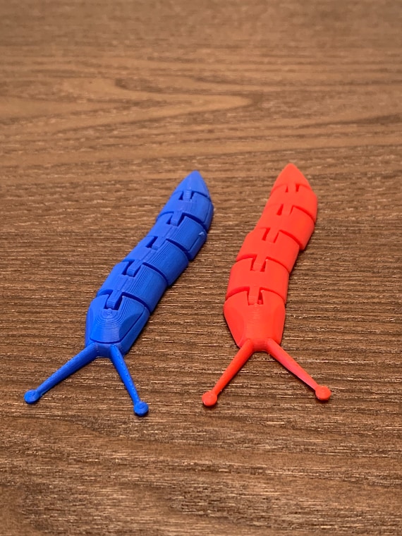 Articulated Slug 3D Printed Flexible Joints Makes Fantastic - Etsy