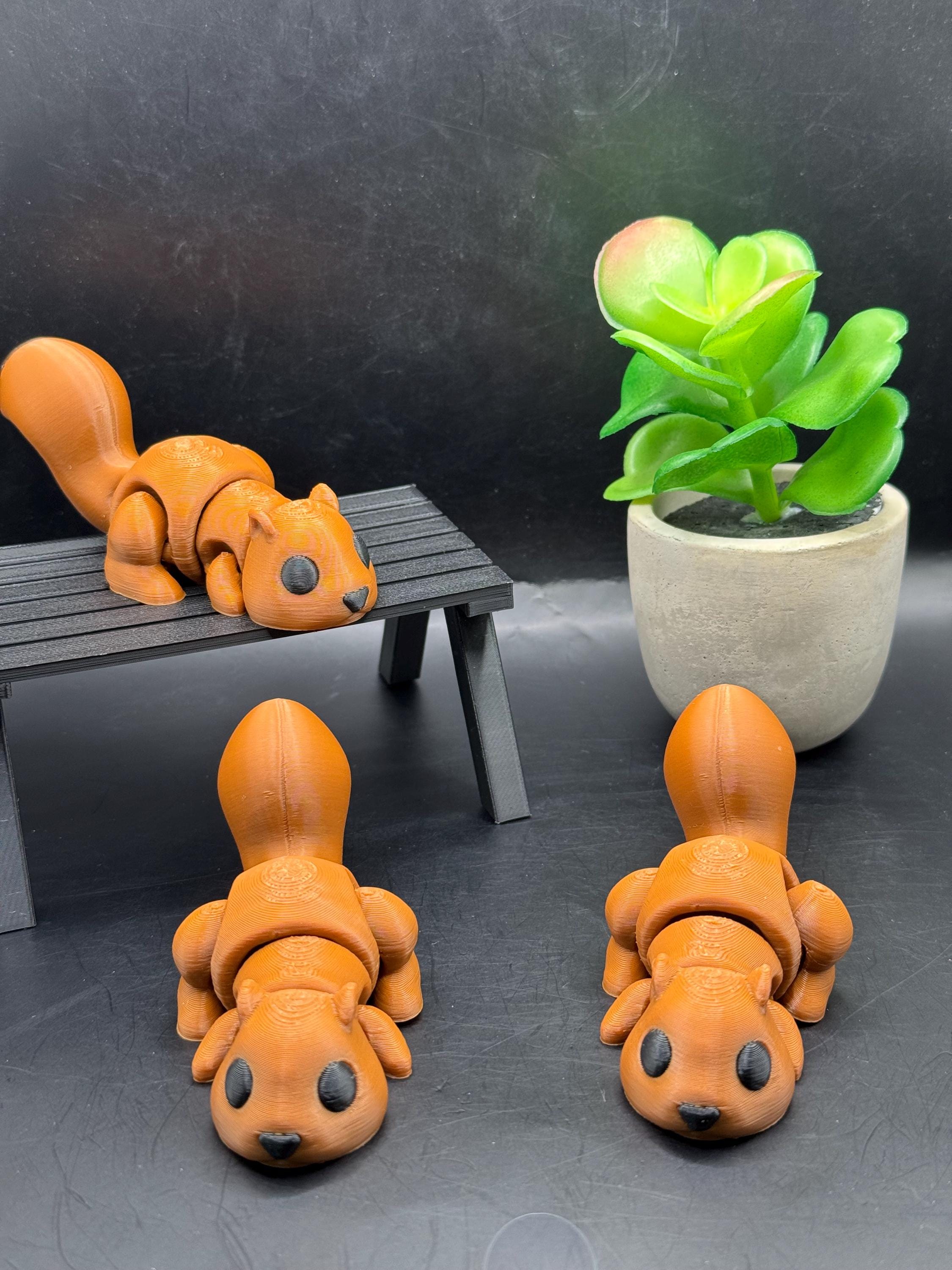 Cute Baby Articulated Squirrel/animal Lovers/fidget Toy/flexible Joints ...