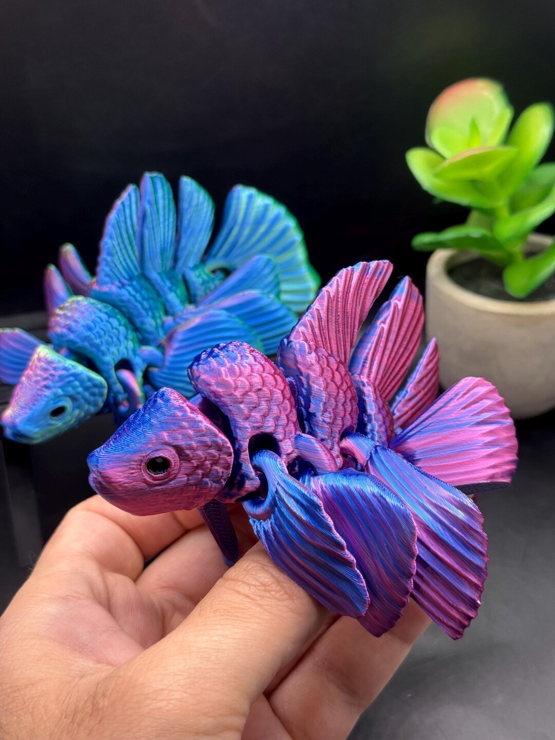 Articulated Beta Fish Fidget/wide Range of Colors/2 Sizes/pet Fish ...