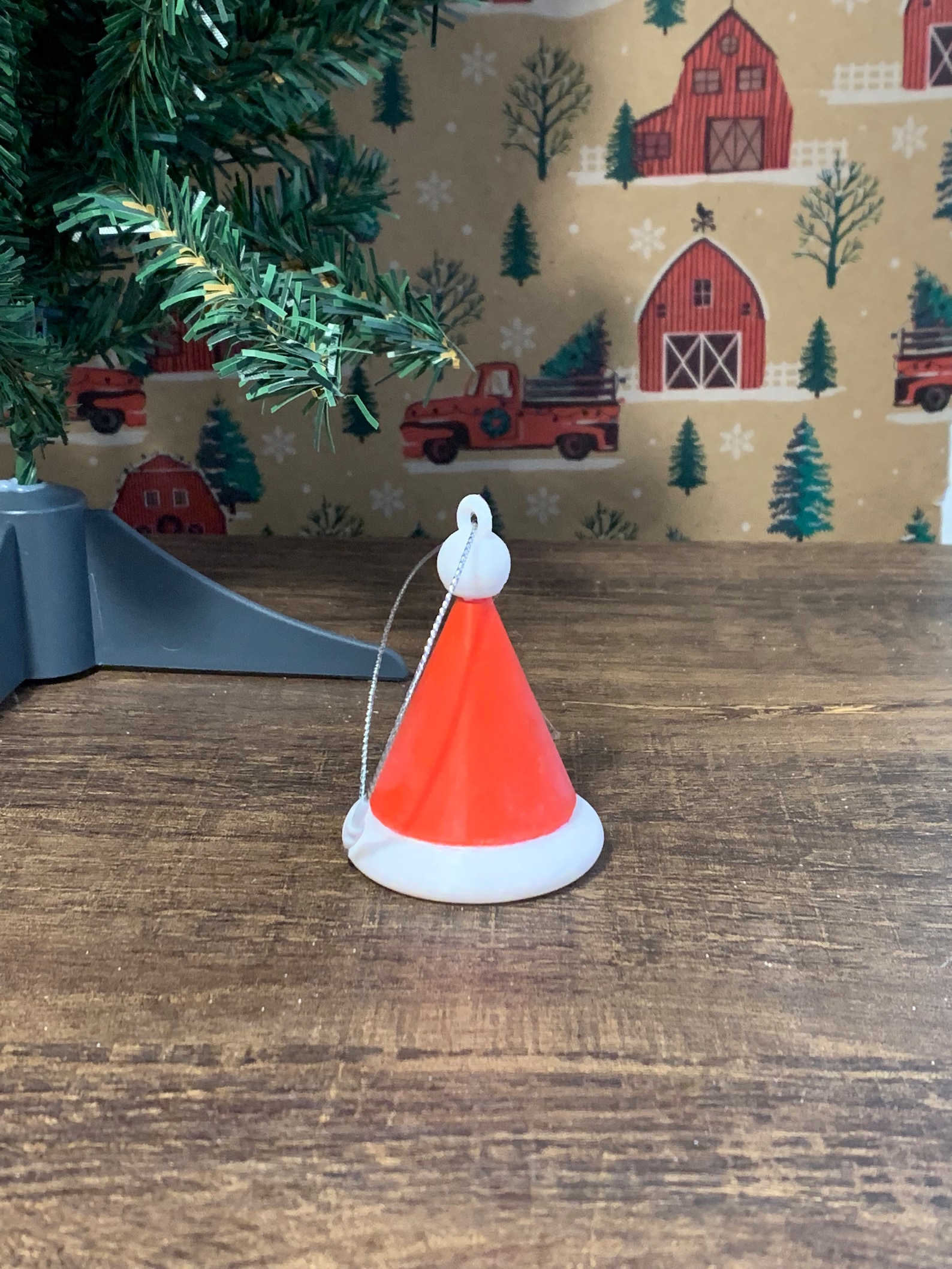 Santa Hat Christmas Ornament 3D Printed! - Etsy