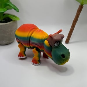 Articulated Flexi Hippo/hippopotamus/flexible Joints/openable Mouth/2 ...