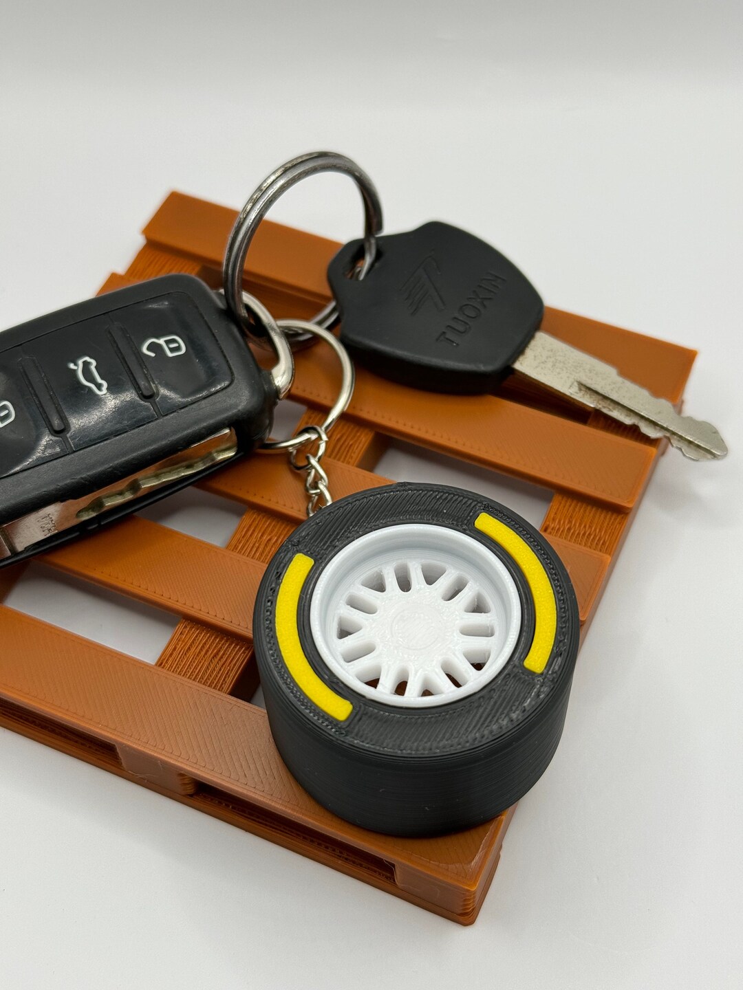 Racing Tire Keychain/wheel Keychain With Rim/pick Your Color! - Etsy