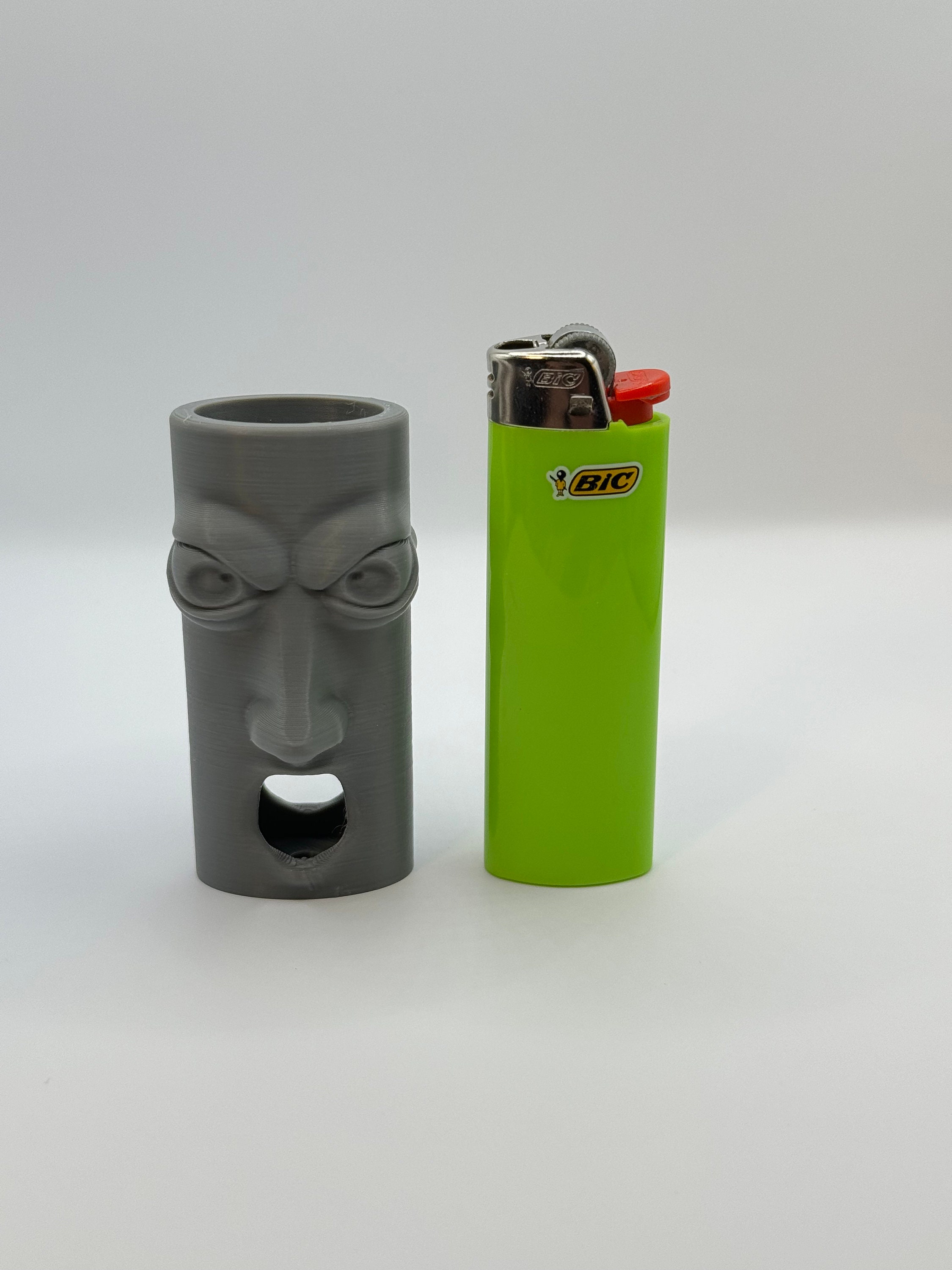 Angry Face Bic Lighter Case/yelling/fits Standard Bic Lighters/3d ...