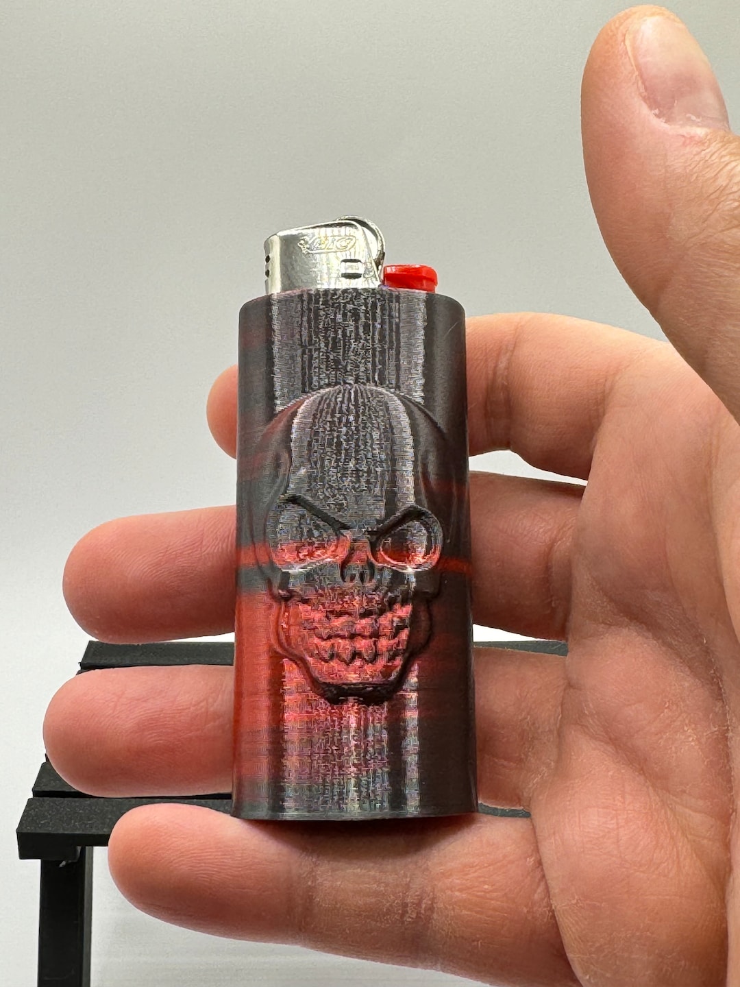 Skull Bic Lighter Case/skull Head/fits Standard Bic Lighters/skulls ...