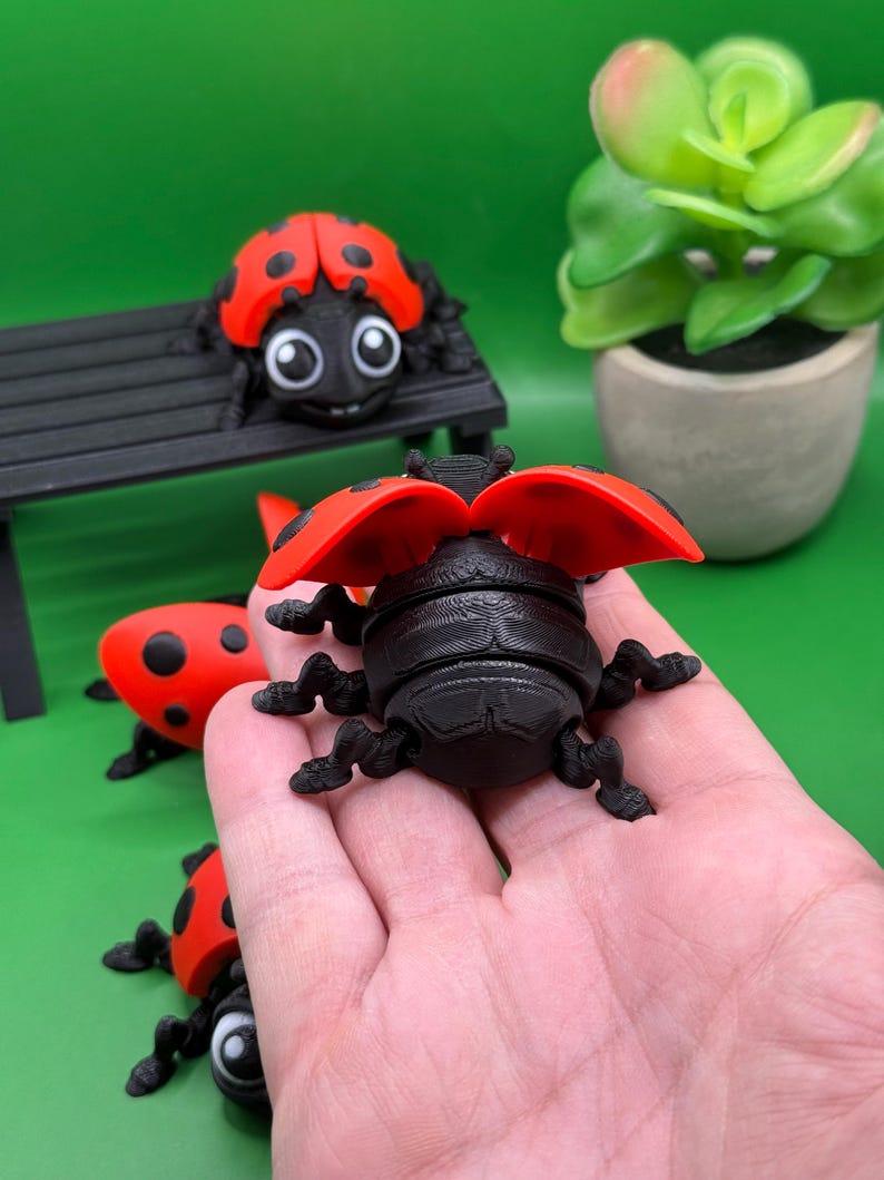 Articulated Lady Bug Fidget Toy/desk Toy/gift/stocking Stuffer/sensory ...