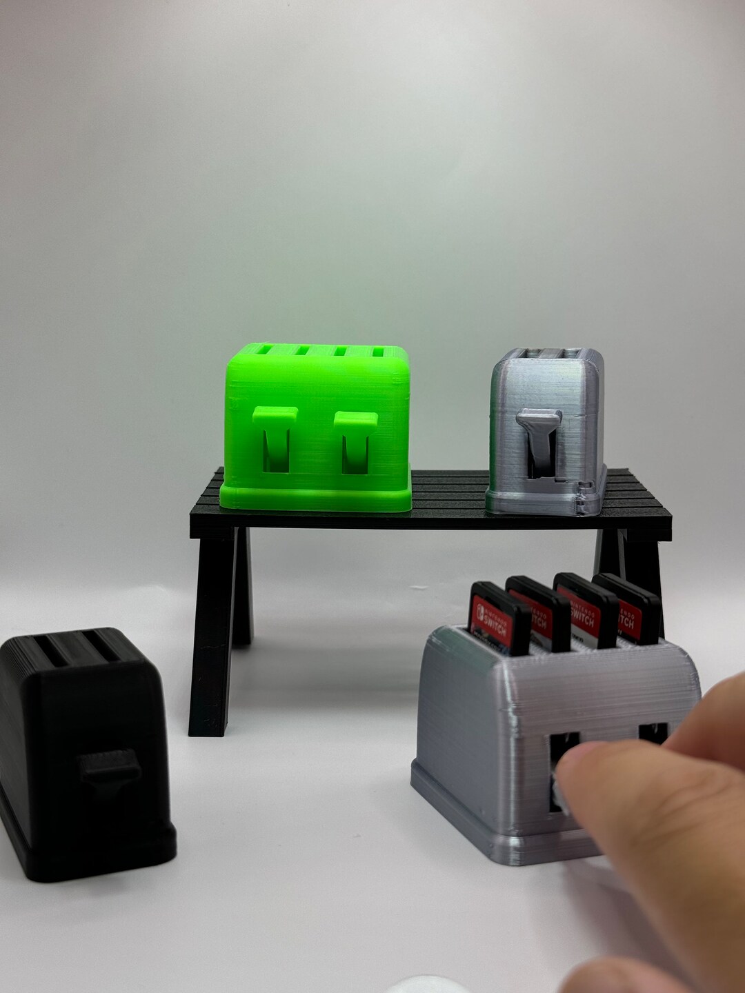 Mini Toaster for Nintendo Switch Games/sd Cards/4 Cartridge Holder/2 ...