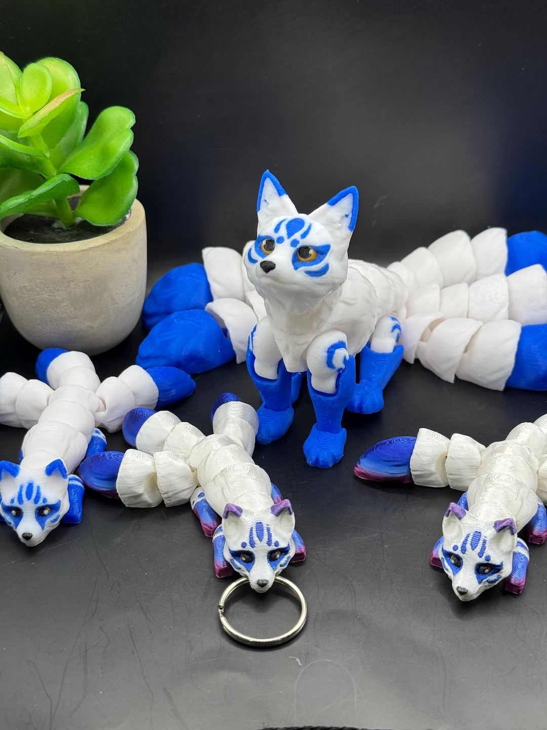 Articulated Kitsune Fox Spirit/shapeshifter/mythical Creature/6 Style ...