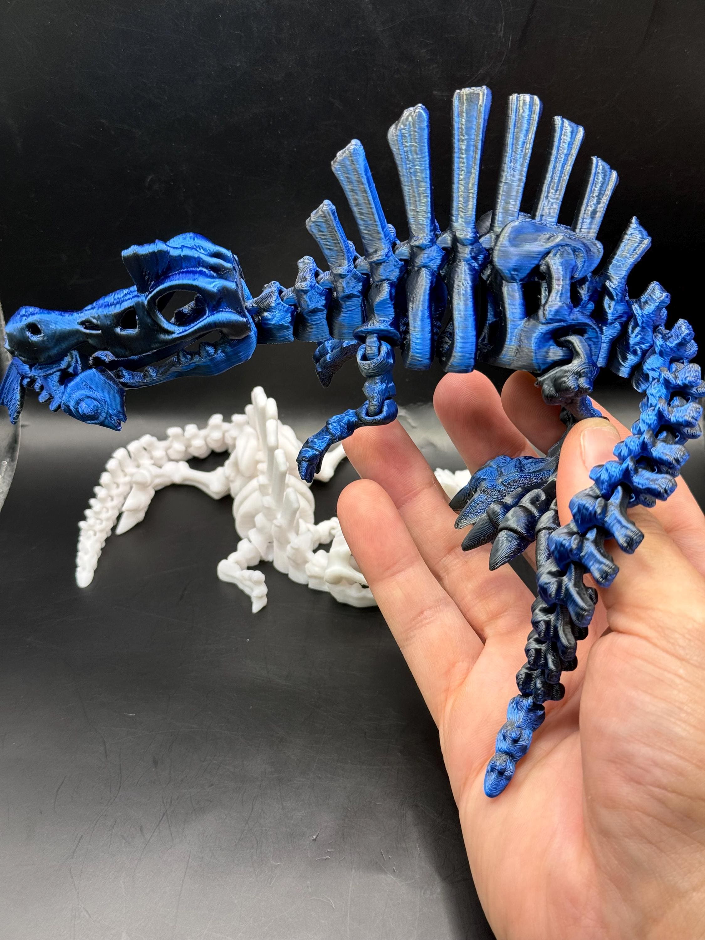 Skeleton Spinosaurus With Fish/articulated Body/head/fish/2 Sizes ...