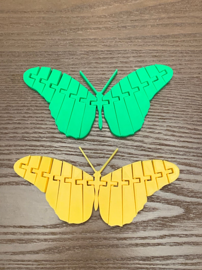 Articulated Butterfly 3d Printed! Flexible Joints! Makes Fantastic ...