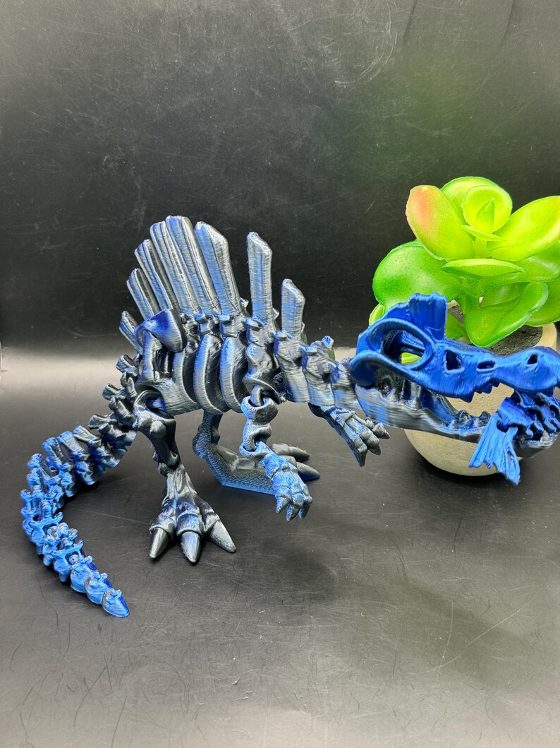 Skeleton Spinosaurus With Fish/articulated Body/head/fish/2 Sizes ...