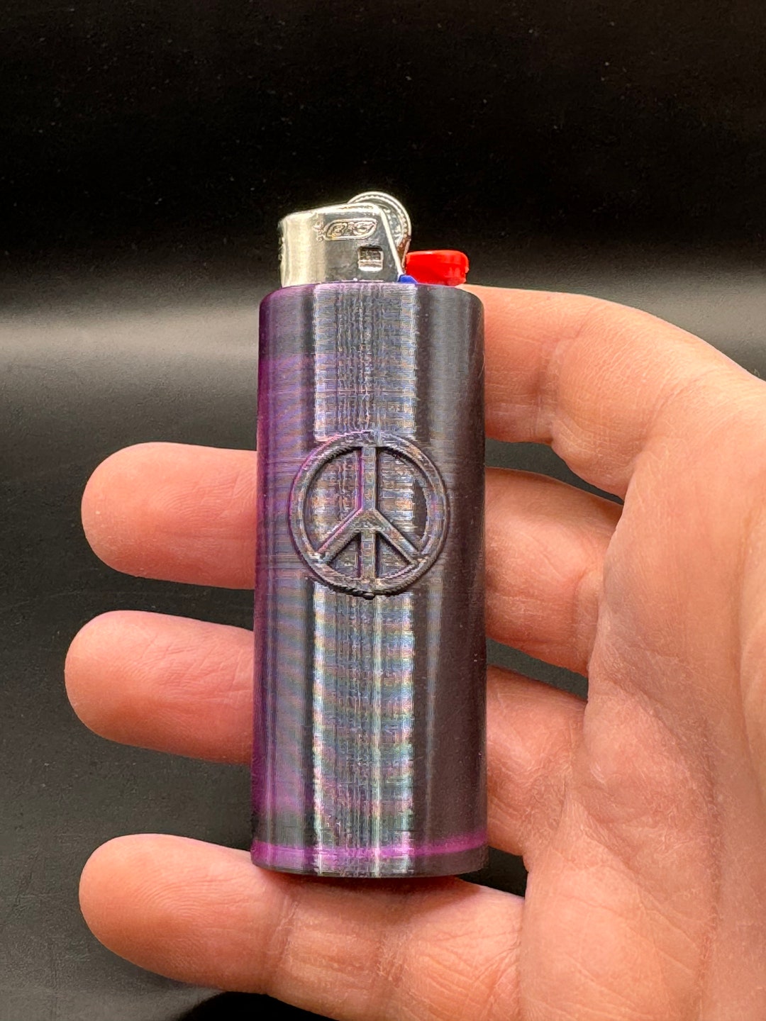 Peace Sign Bic Lighter Case/fits Standard Bic Lighters/multiple Colors ...