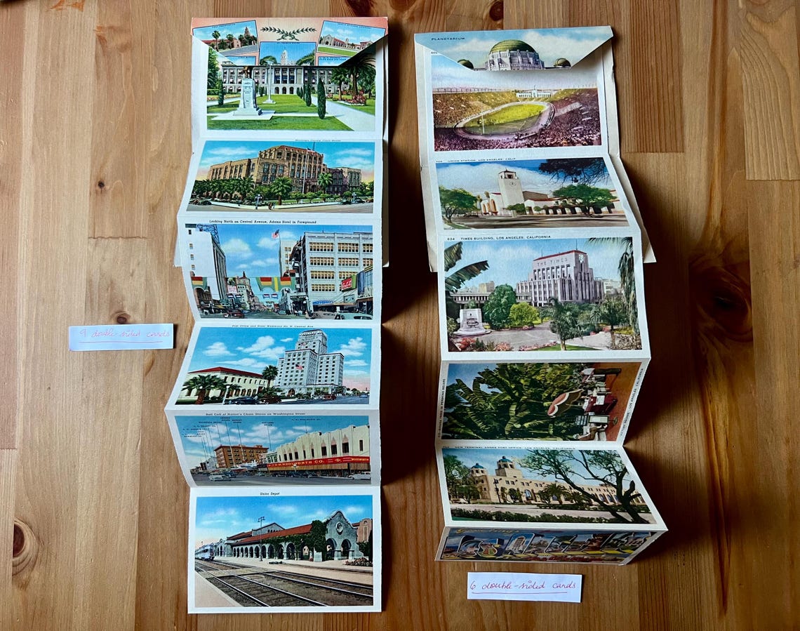 Vintage Postcards Foldout Travel Mid-century,travel Ephemera,travel ...
