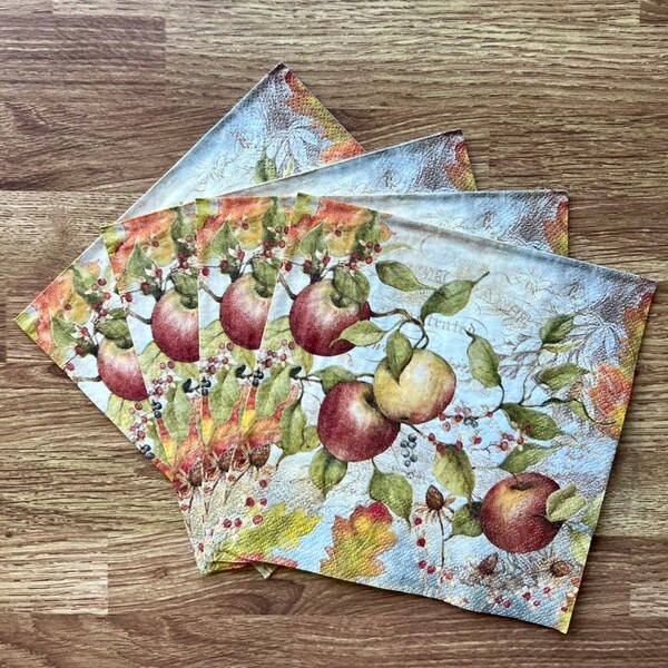 Apple Napkins - Etsy