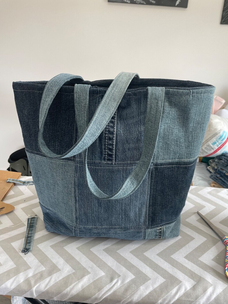 Denim Tote Bag - Etsy