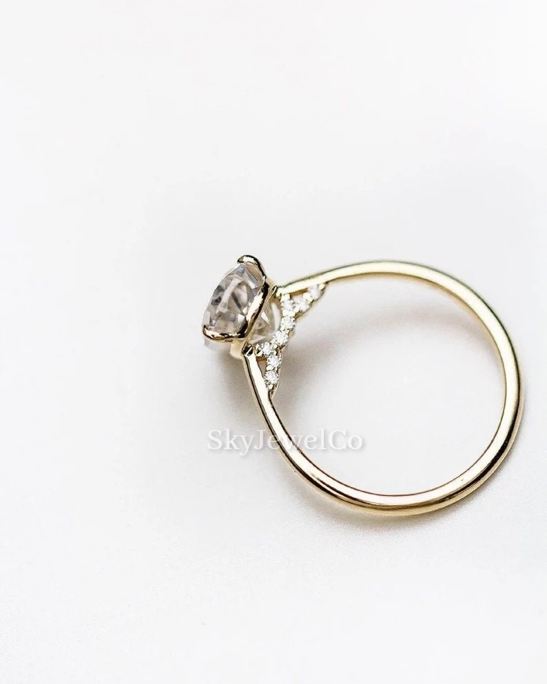 Tear Drop Wedding Ring, 2.50ctw Pear Cut Moissanite Engagement Ring,14k ...