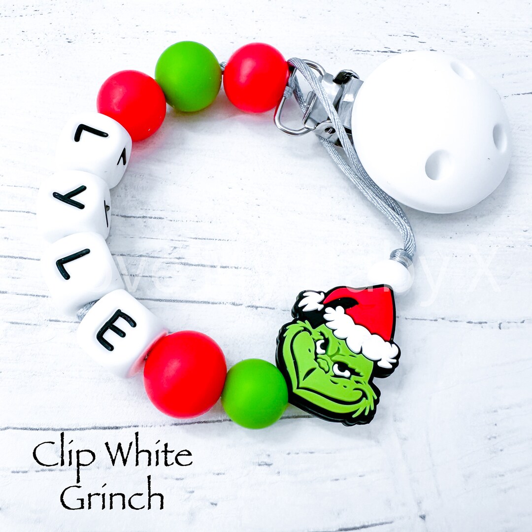Christmas Personalised Dummy Clip Stocking Filler Soother Holder ...