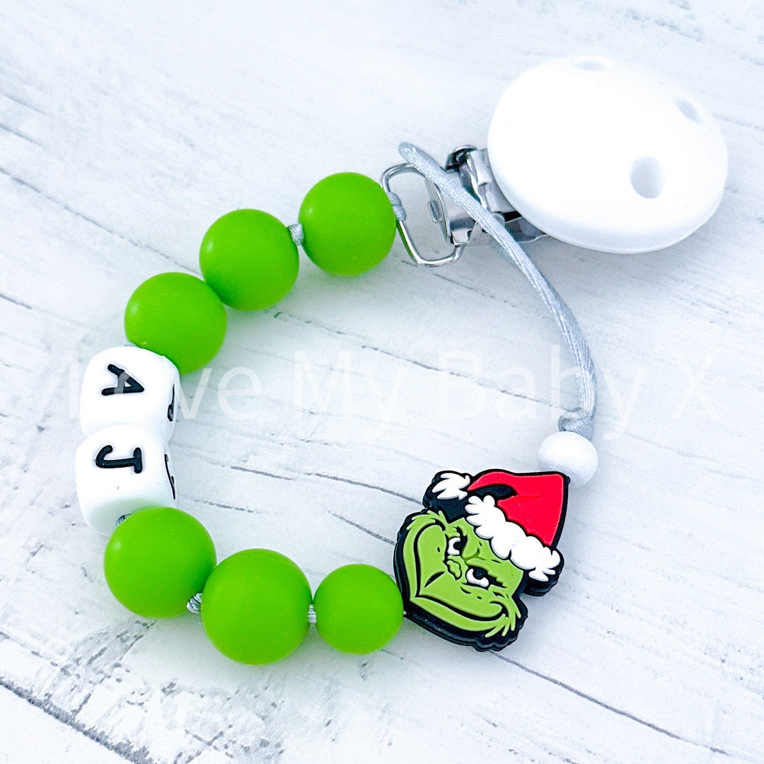 Christmas Personalised Dummy Clip Stocking Filler Soother Holder ...