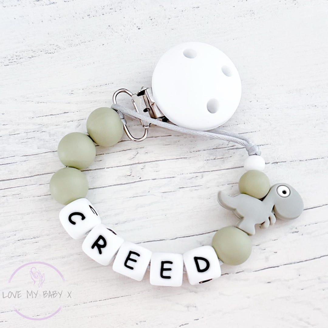 Dinosaur Soft Dummy Clip, Pacifier Clip Dummy Chain Newborn Gift ...