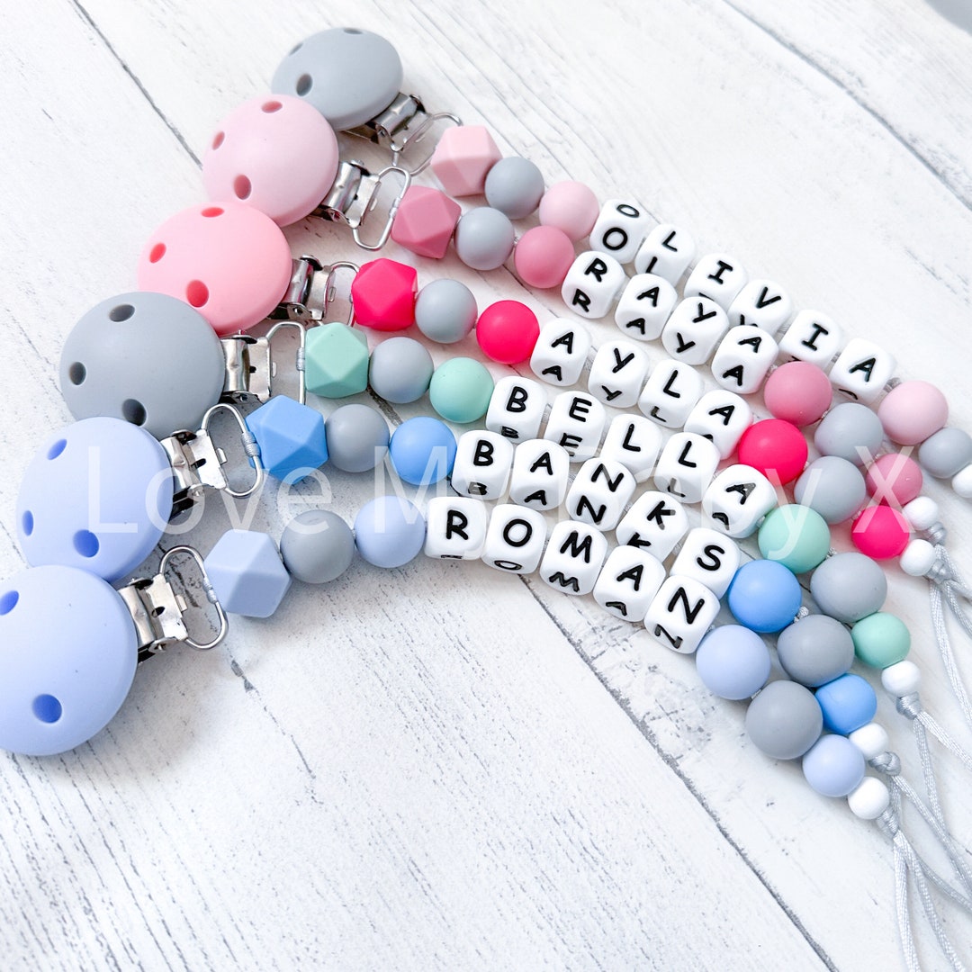 Customised Soft Silicone Dummy Clip Personalized Pacifier Clip Dummy ...
