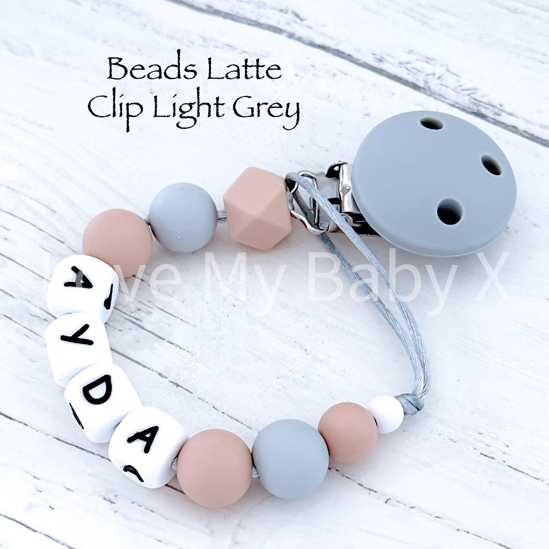 Personalised Soft Silicone Dummy Clip Personalized Pacifier Clip Dummy ...