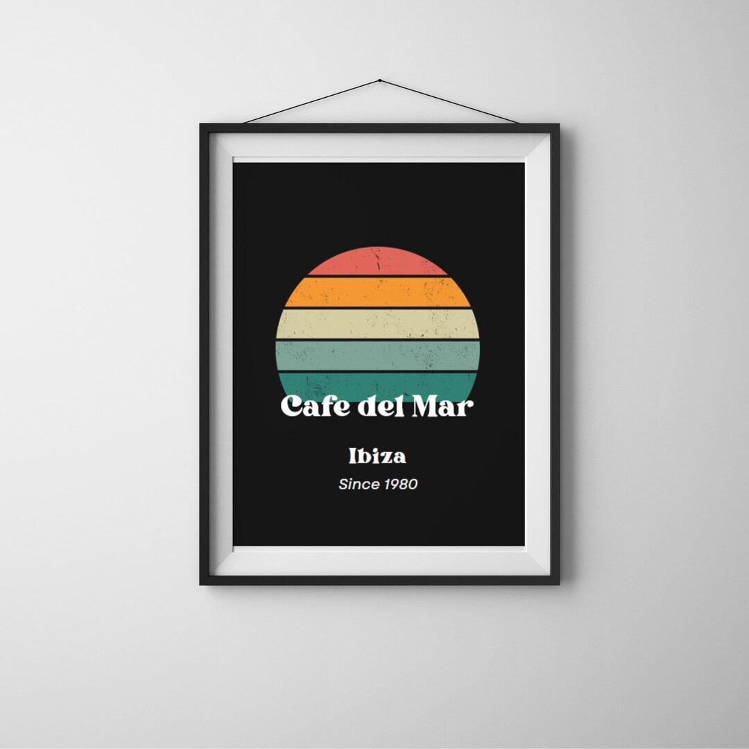 Cafe De Mar Poster, Retro Cafe Del Mar Wall Art, Instant Download Cafe ...