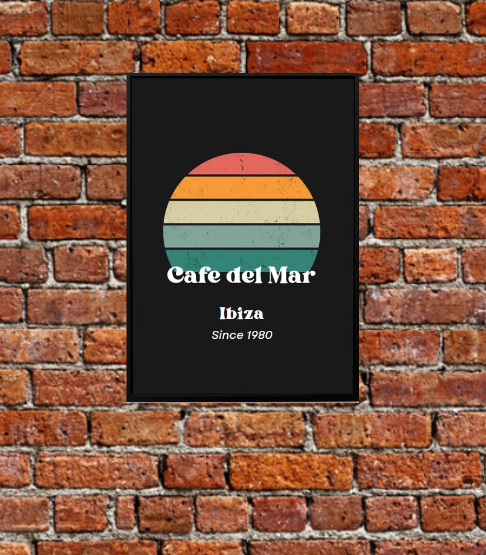 Cafe De Mar Poster, Retro Cafe Del Mar Wall Art, Instant Download Cafe ...
