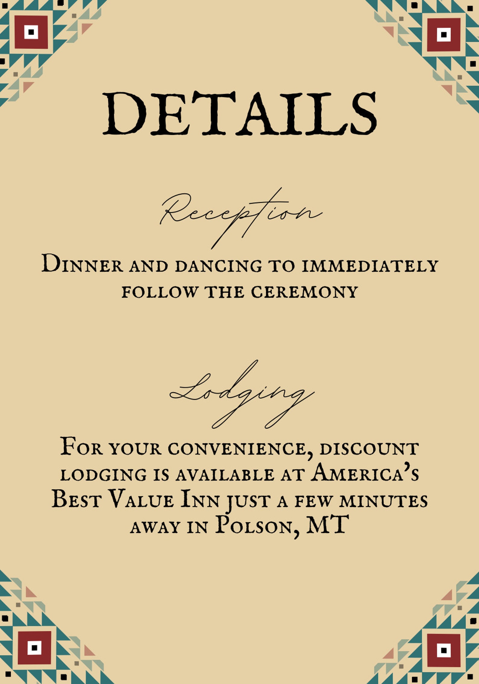 Western Aztec Southwestern Cowboy Wedding Invitation Set Suite ...