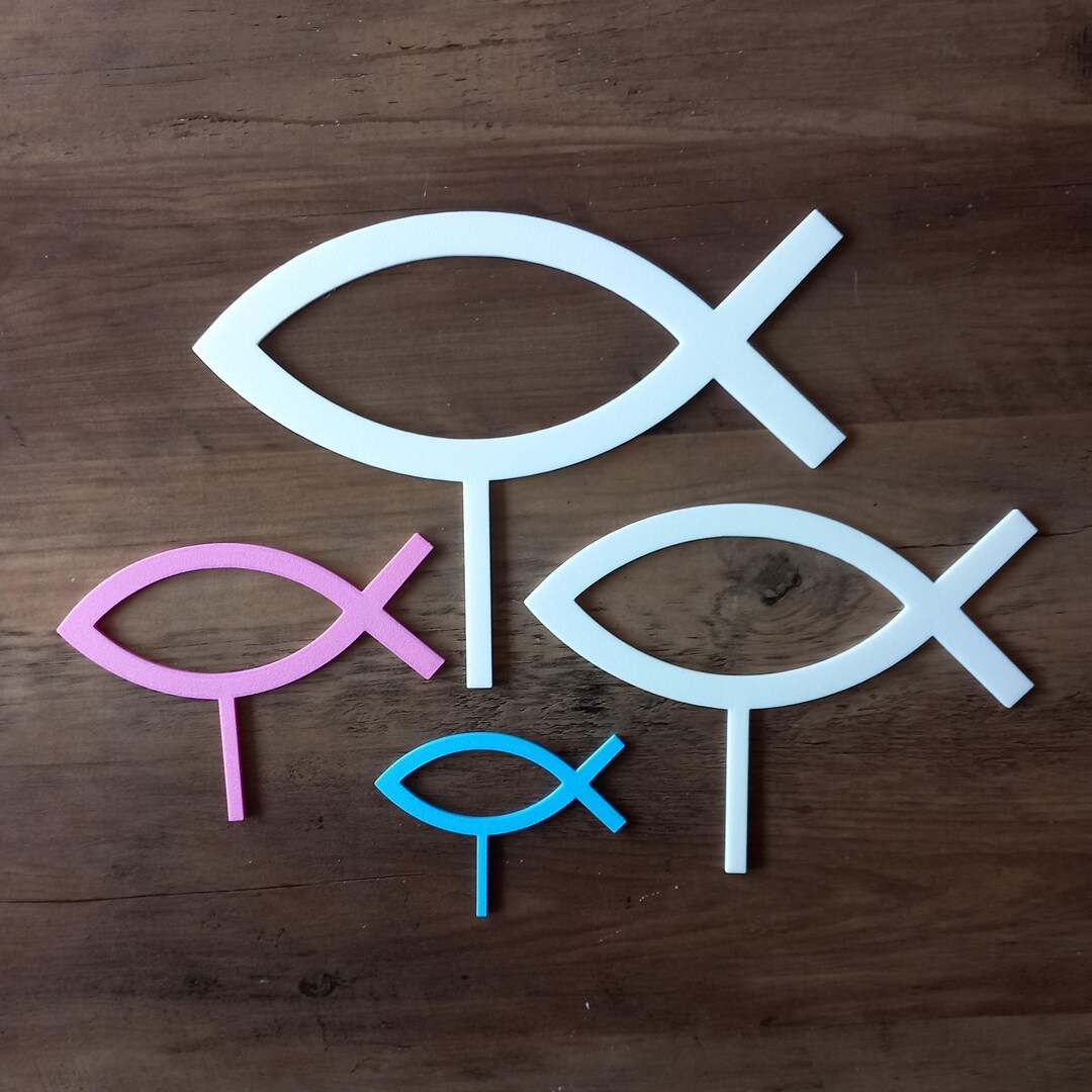 Cake Topper Fish for Communion From the 3D Printer, 10 Cm to 27 Cm / 15 ...