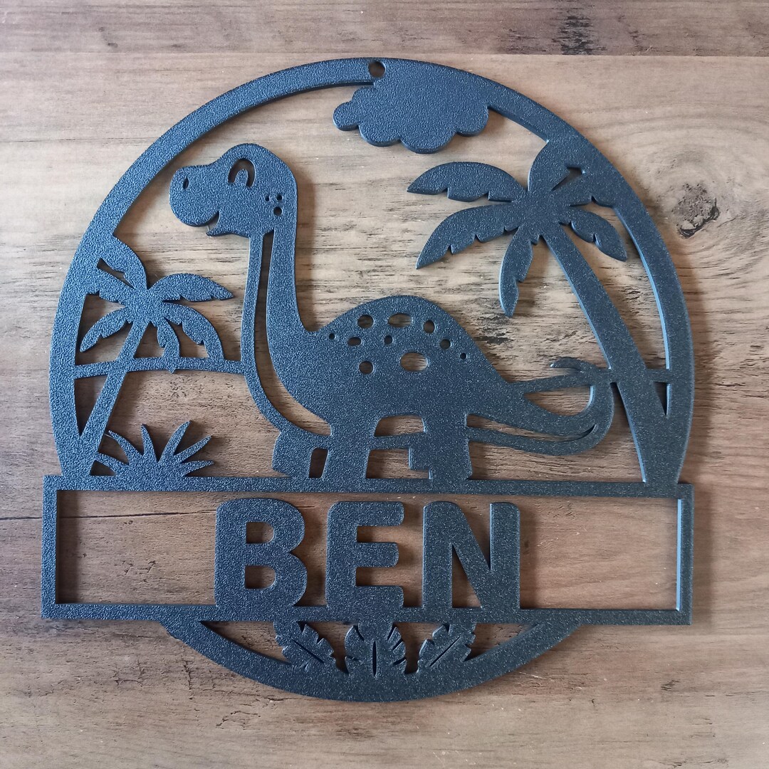 Brachiosaurus Dinosaur Door Sign Personalized With Name, Children's ...