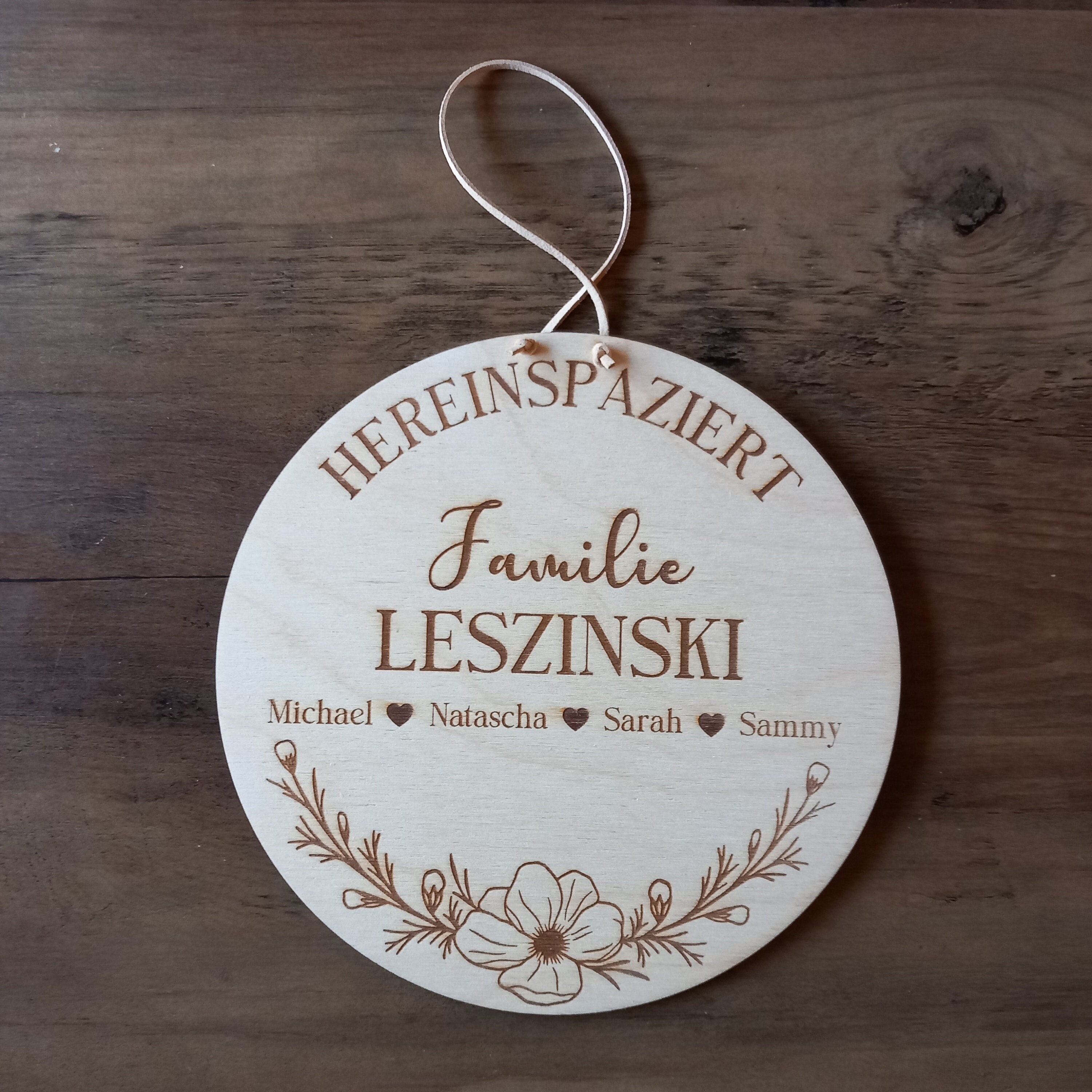 Door Sign Personalized Family Sign With Family Name and First Names ...