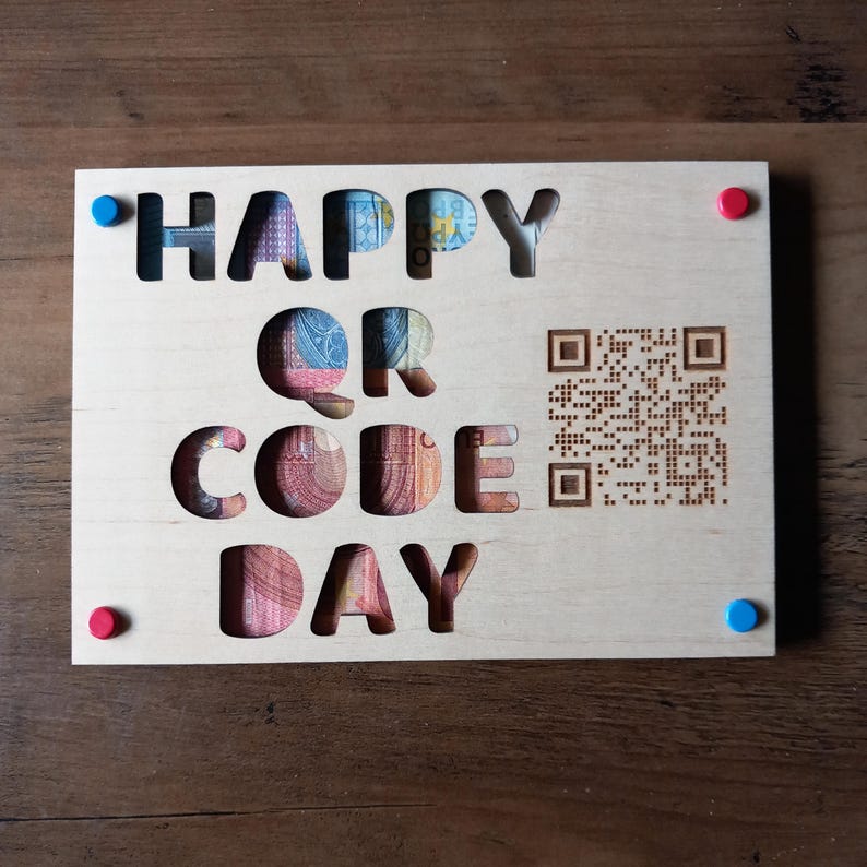 QR Code Cash Gift Card Birthday Gift With Personal Message via QR Code ...