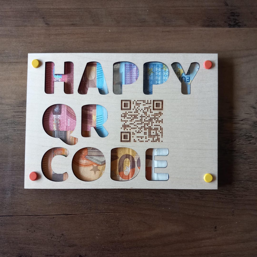 QR Code Cash Gift Card Birthday Gift With Personal Message via QR Code ...