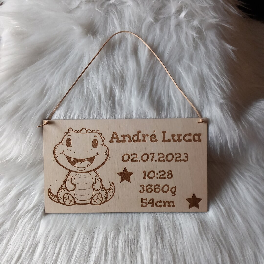 28 Motifs & 48 Writings Personalized Birth Plaque Birth Plaque Wooden ...