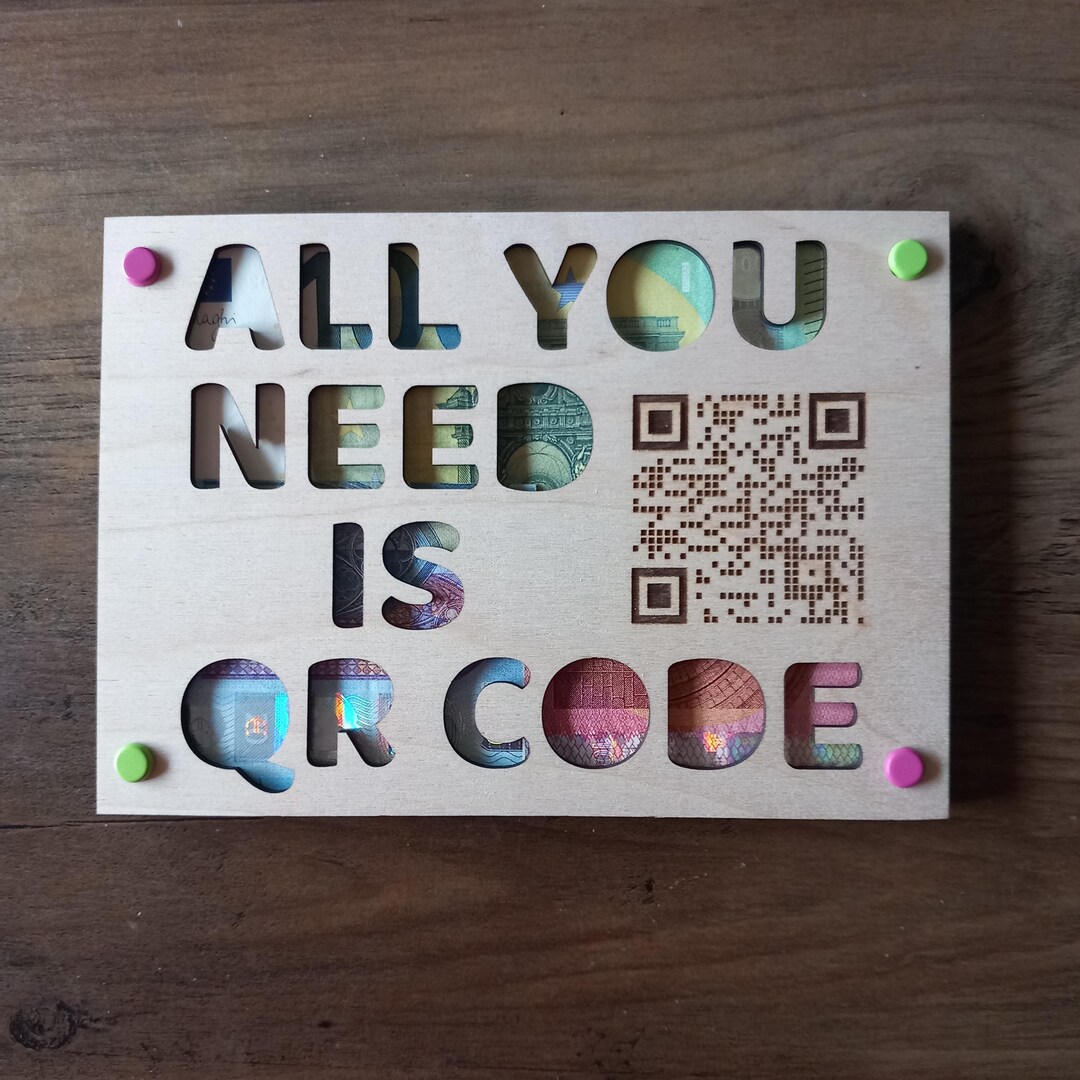 QR Code Cash Gift Money Card Gift for Birthday With Personal Message ...
