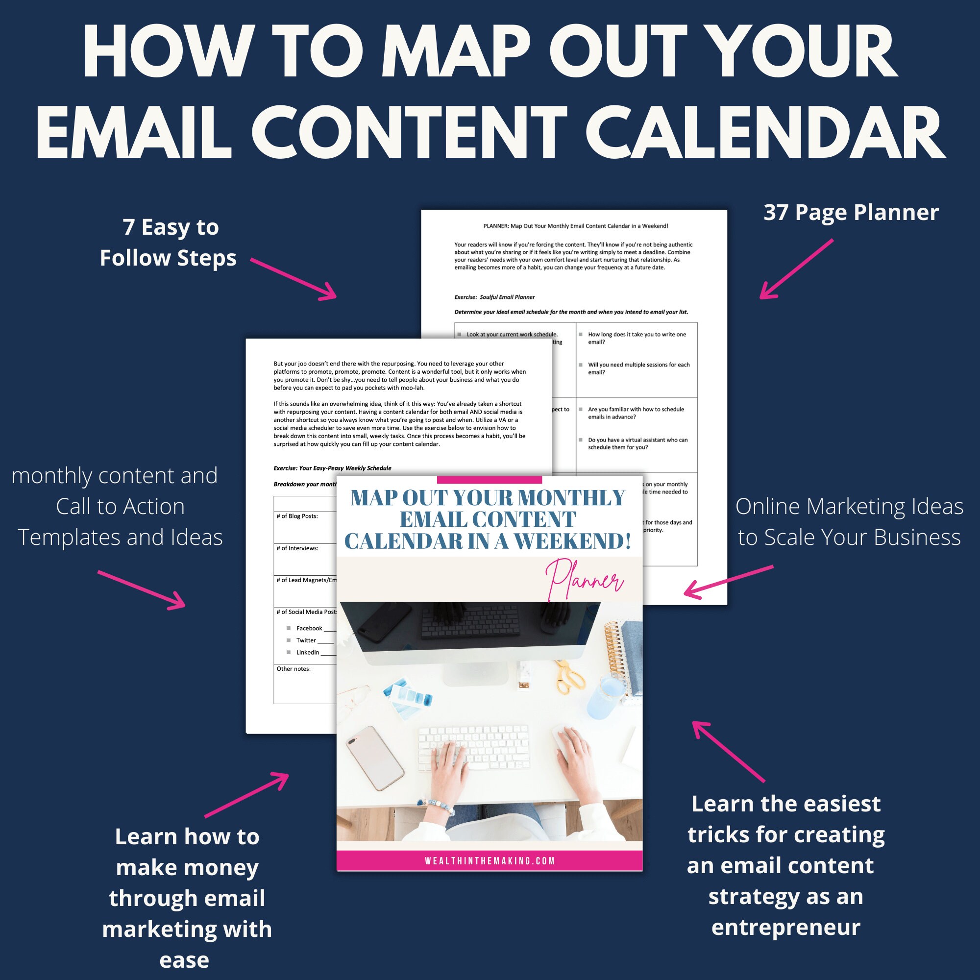 Email Content Calendar Planner, Email Content Planner, Email Content ...