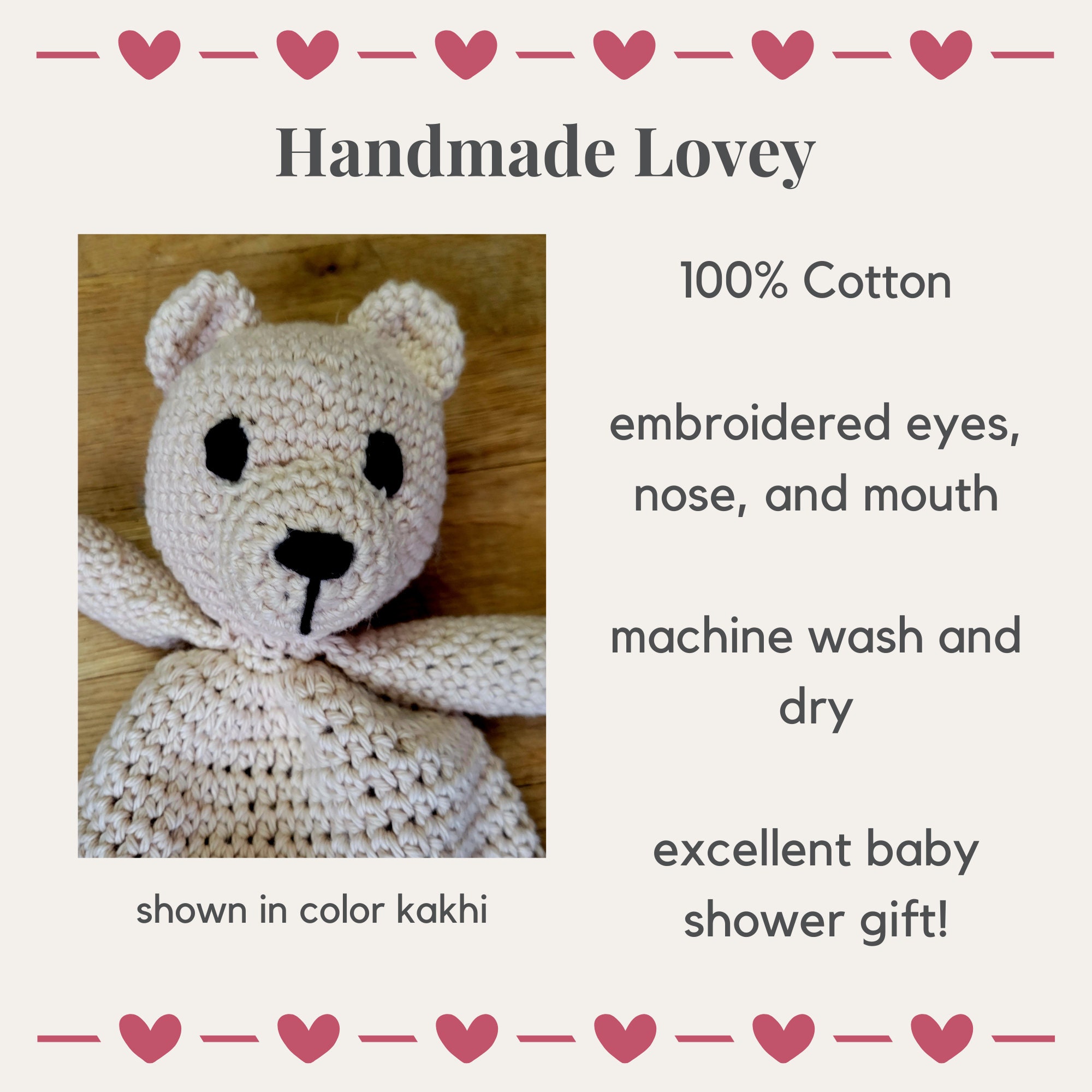 Handmade Bear Lovey Handmade Teddy Bear Brown Crochet Bear - Etsy