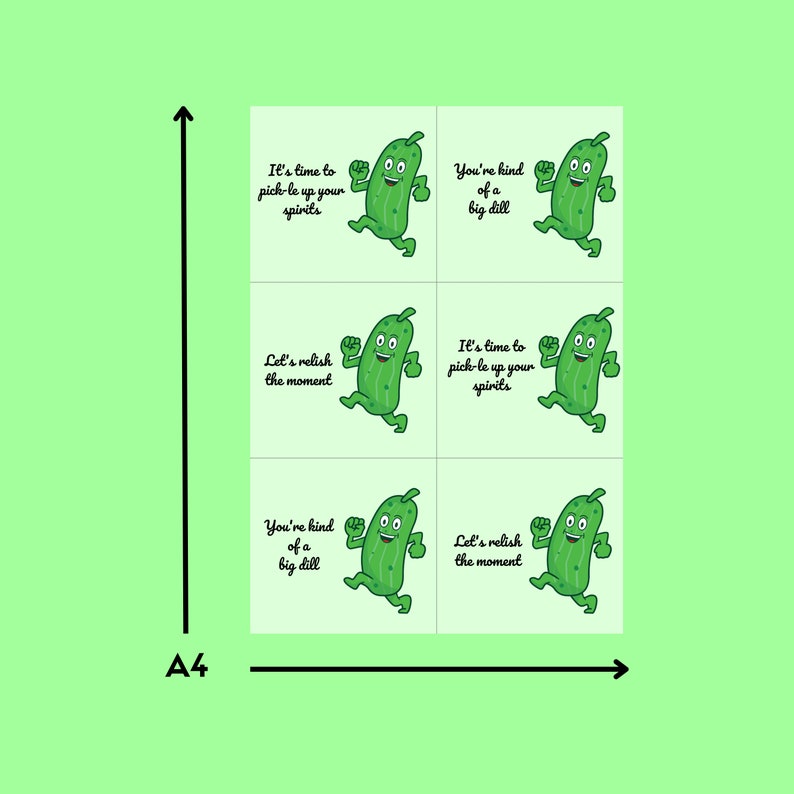 Positive Pickle Cards // Positivity Cards, Printable Positive Pickle ...