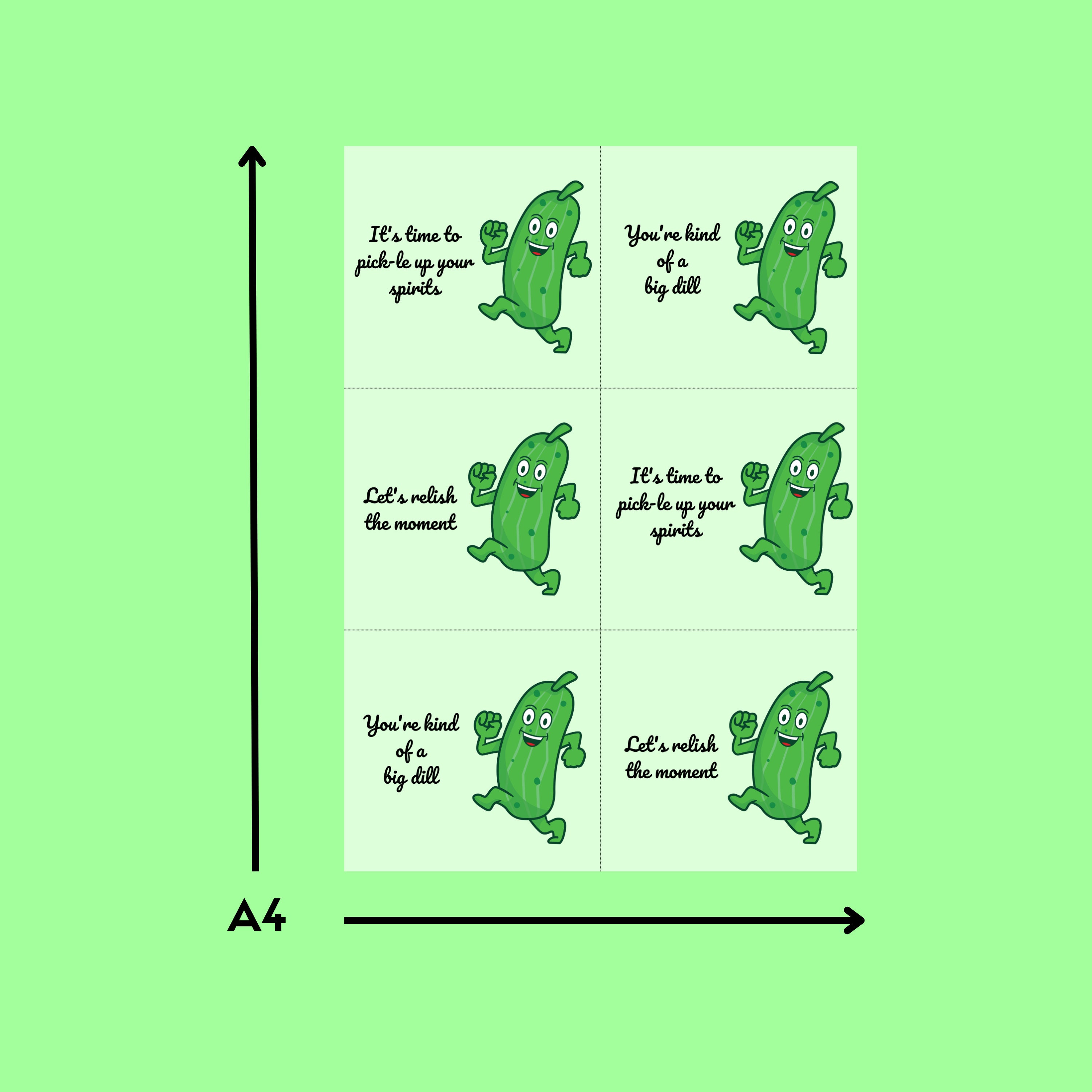 Positive Pickle Cards // Positivity Cards, Printable Positive Pickle ...