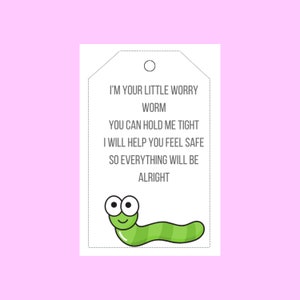 Worry Worm Labels // Worry Worm Tags, Printable Worry Worm Labels ...