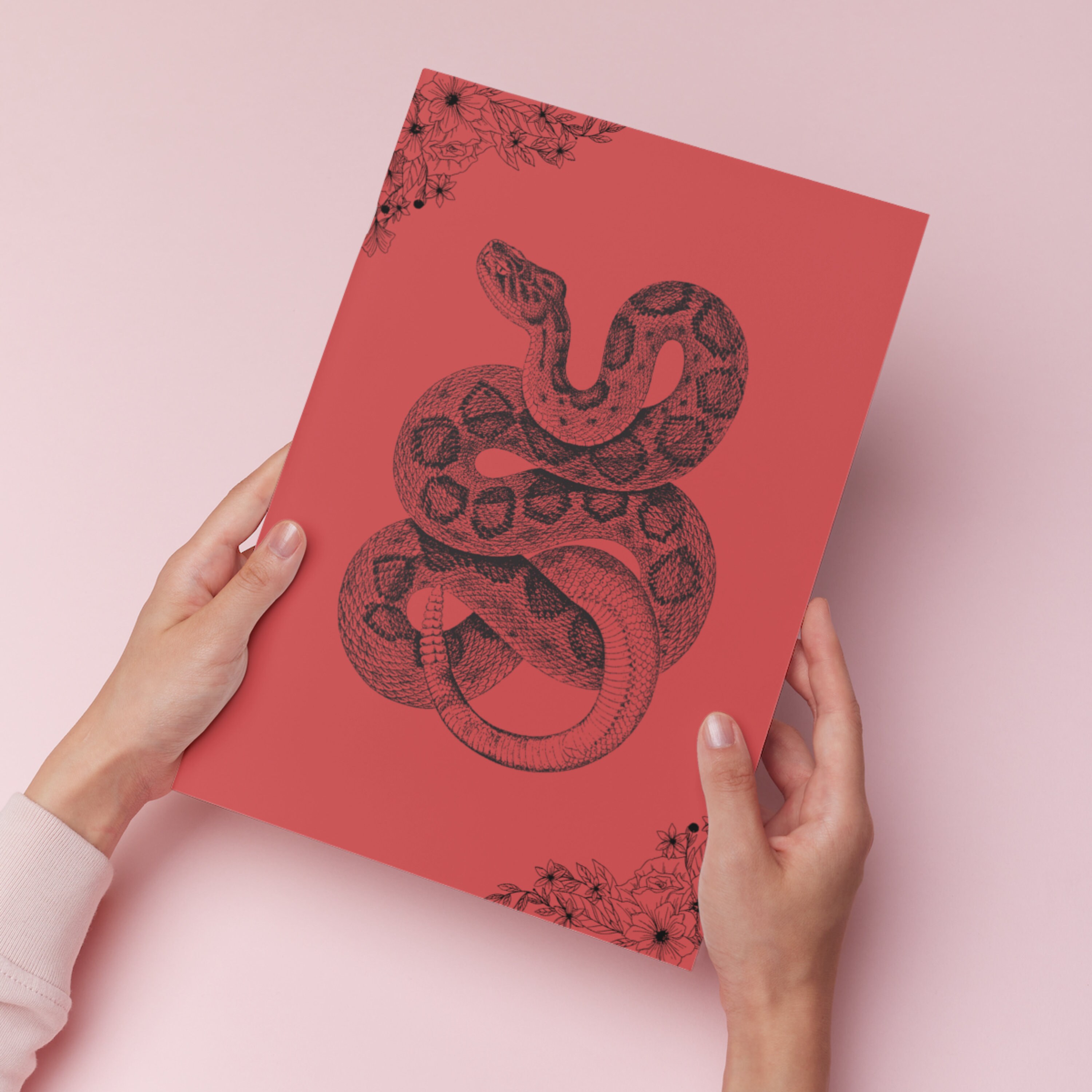 Red Snake Poster // Printable Poster, Digital Download, Snake Poster ...