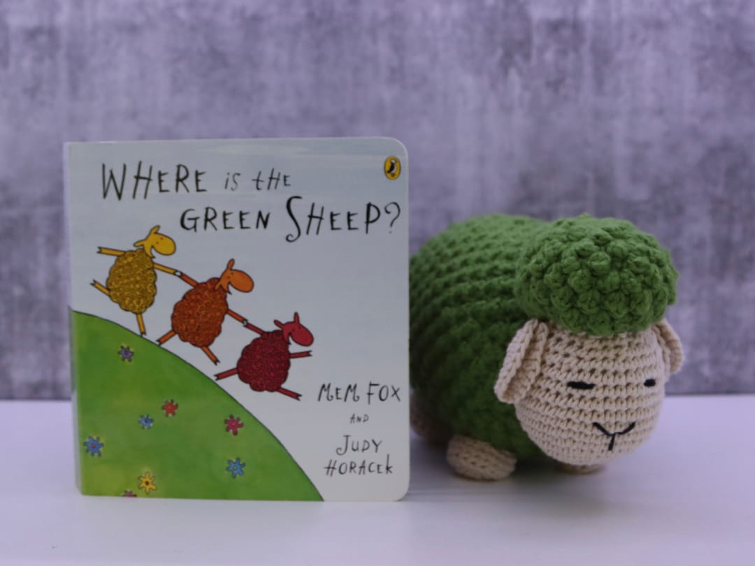 Green Sheep Book and Plush Set - Etsy
