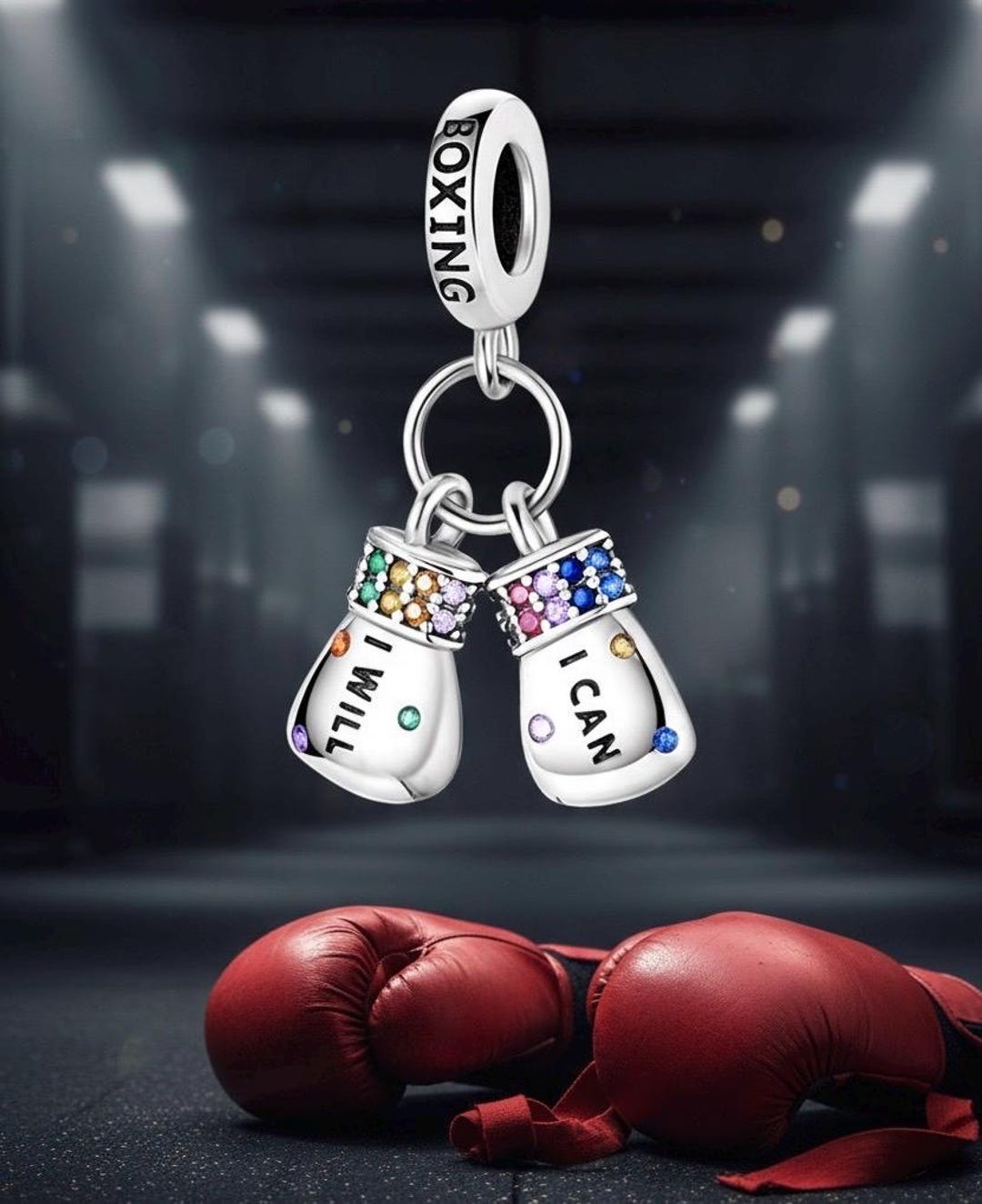 Charm for Bracelet Boxing Sterling Silver 925 - Etsy