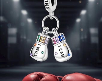 Charm for Bracelet Boxing Sterling Silver 925 - Etsy