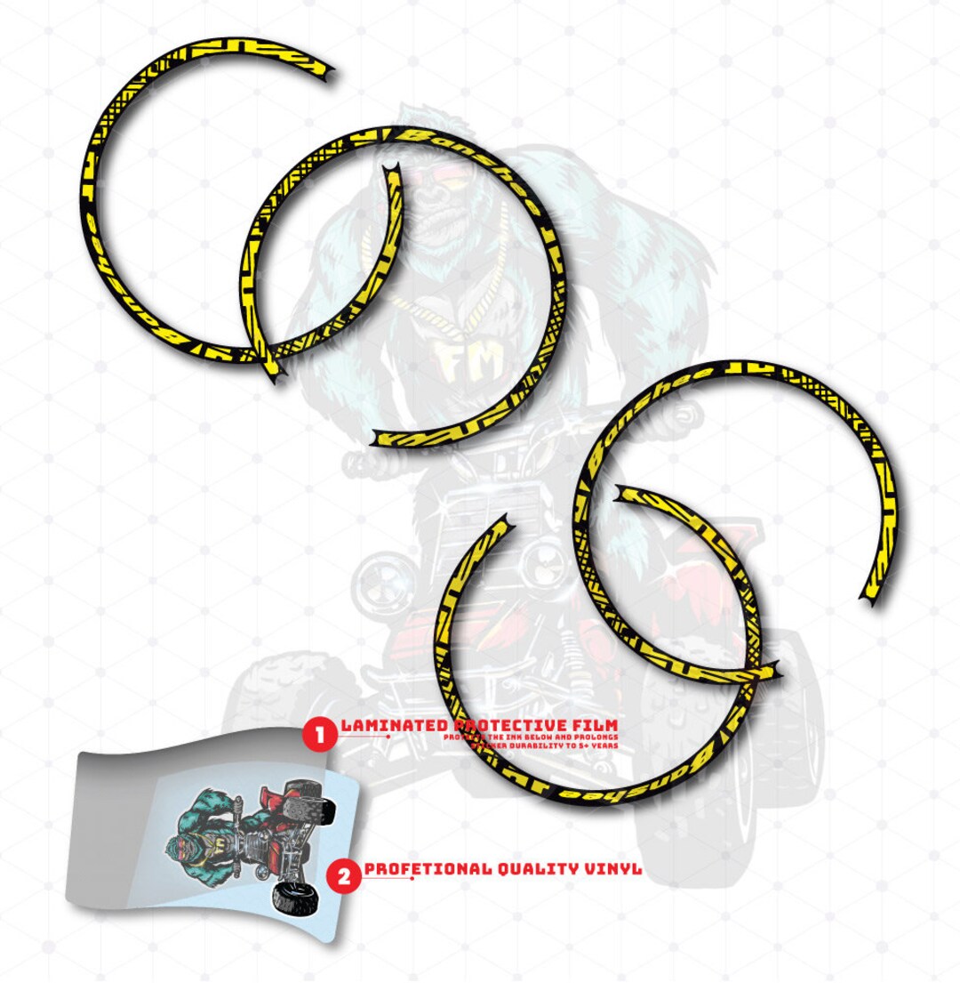Yamaha Banshee RIMS 350 Graphics Decals Stickers Custom Design New - Etsy