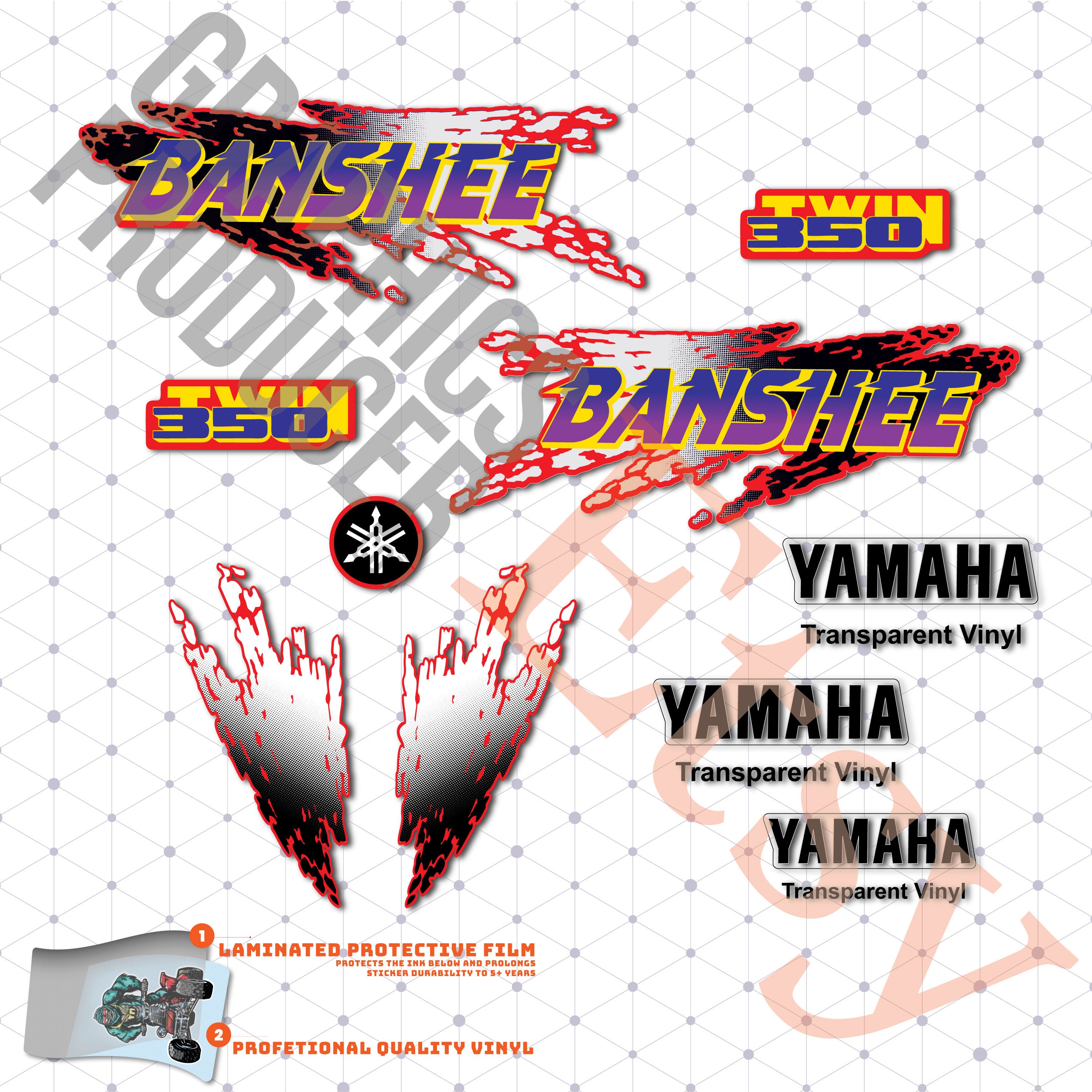 Yamaha Banshee 1997 Replica Decals/stickers - Etsy