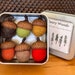 Set of 6 Felted Wool Acorn Magnets in a Tin Box, Refrigerator Magnets ...