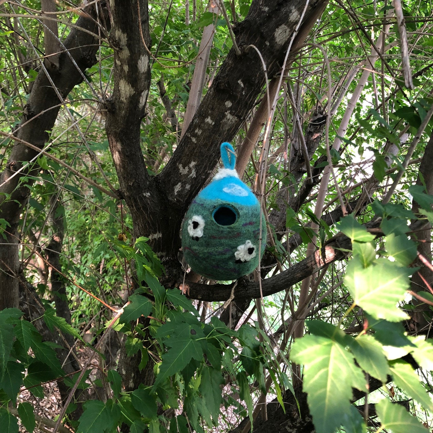 Felted Bird Pod Felted Wool Birdhouse Bird Eco Pod Unique - Etsy