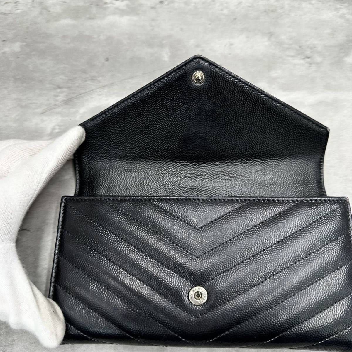 YSL Caviar Authentic Vintage Wallet. - Etsy