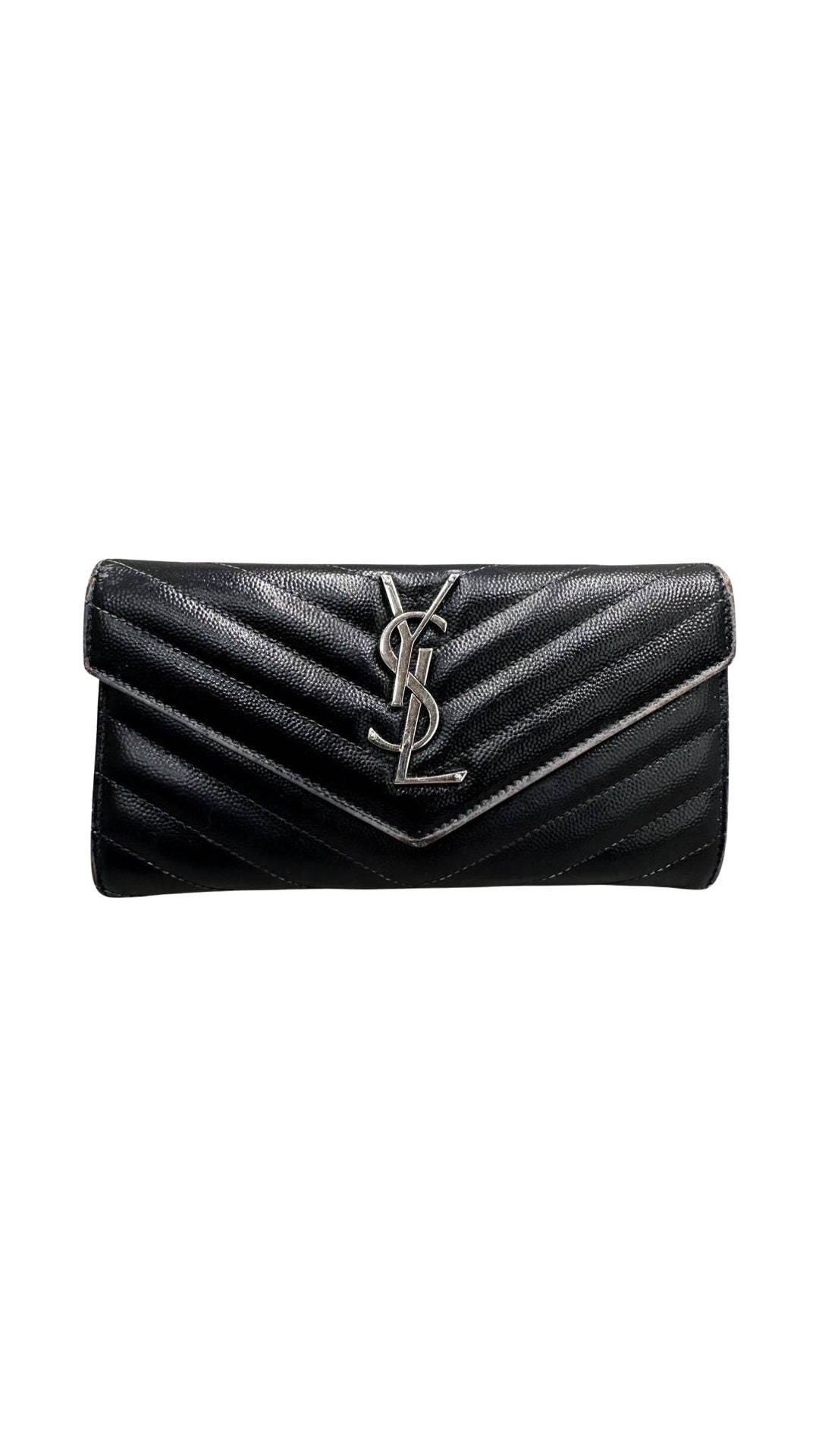 YSL Caviar Authentic Vintage Wallet. - Etsy
